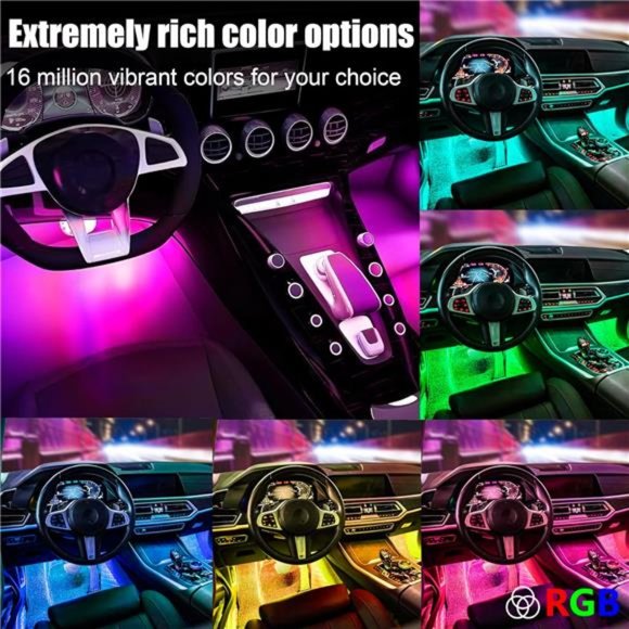Other | Smart Rgb Led Interior Lights 2 Lines Design With Usb Port ...